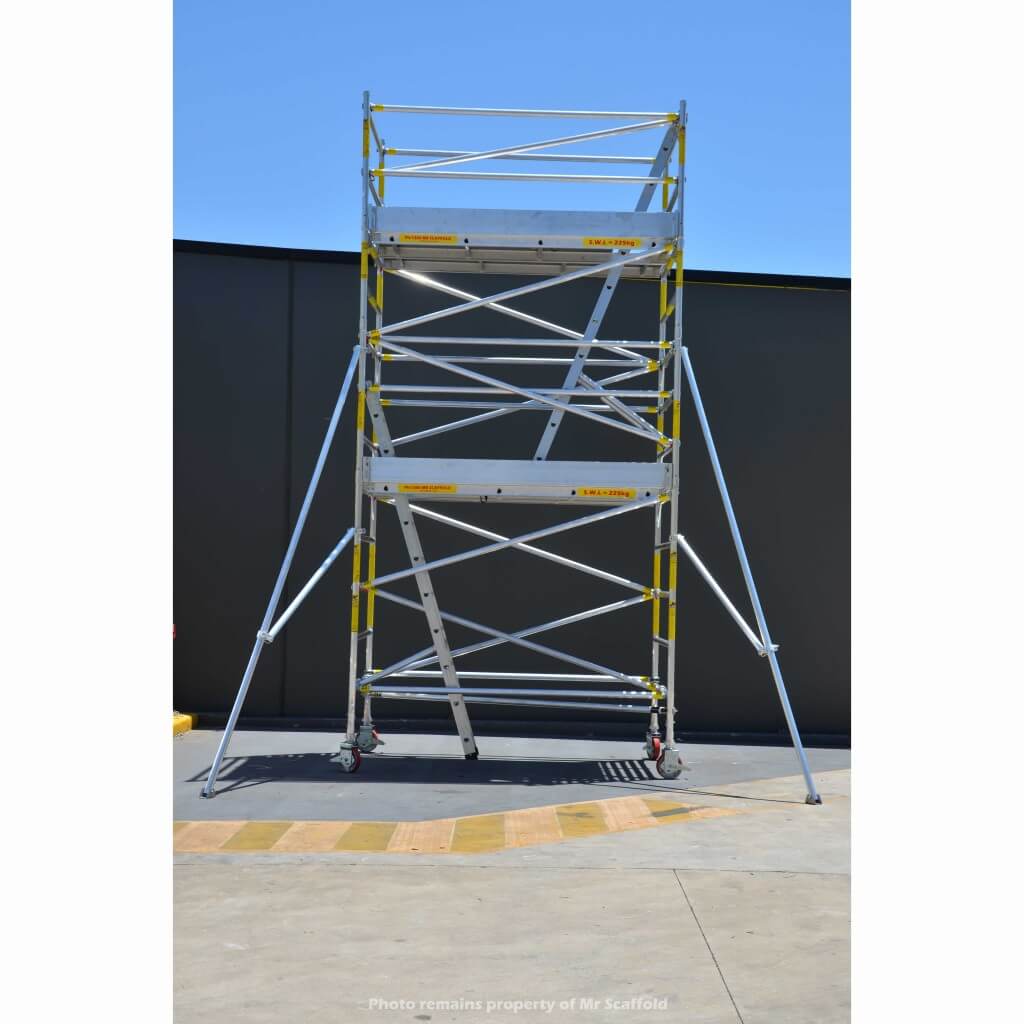 4.2m 2 level Aluminium Mobile Scaffold Tower | Mr Scaffold